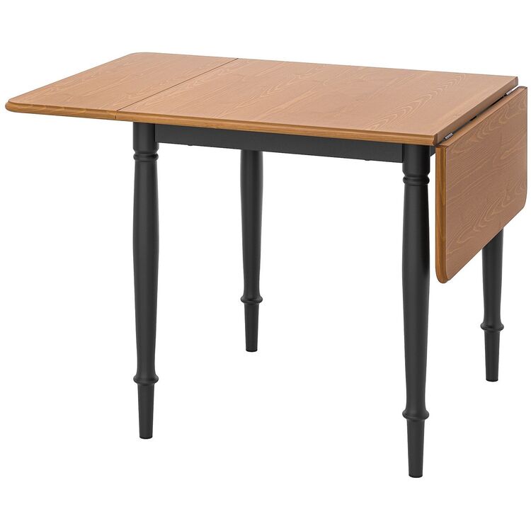 Masa Ikea Danderyd extensibila 74/134x80cm (Furnir pin/Negru) cumpără ...