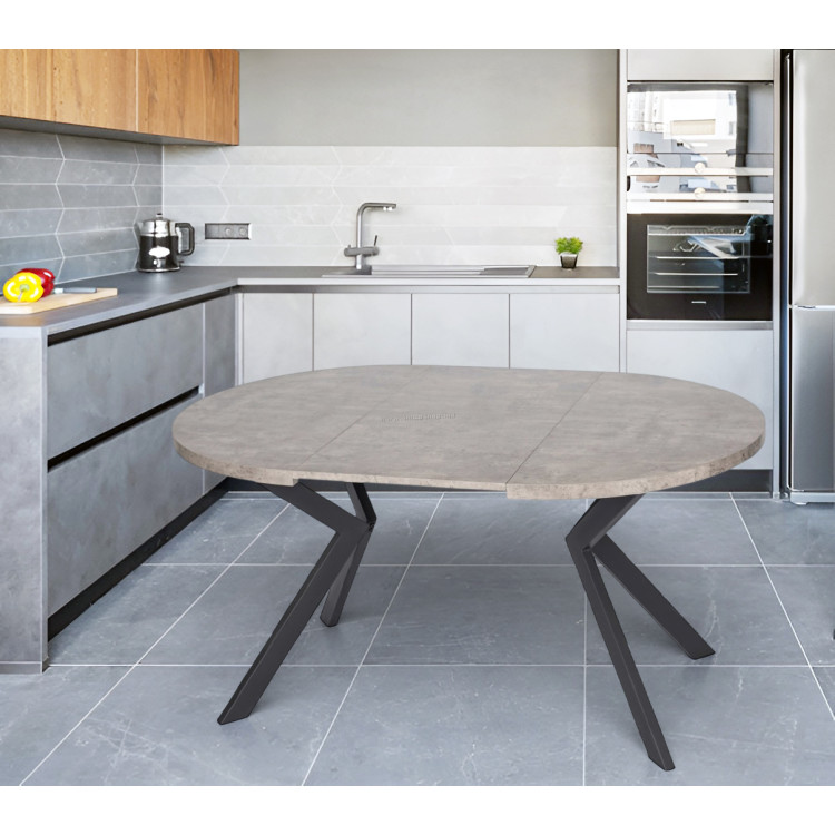 Masa extensibila Mebel Elite Lugo 90-190 (Concrete/Back) cumpără în ...