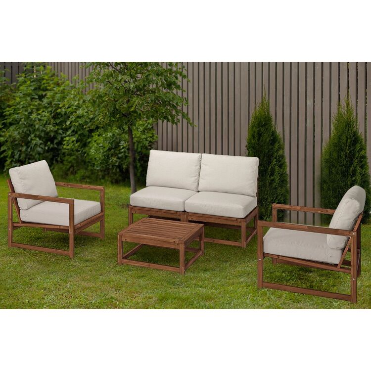 Set mobilier de gradina Ikea Nammaro 4 scaune (Maro Deschis Vopsit ...