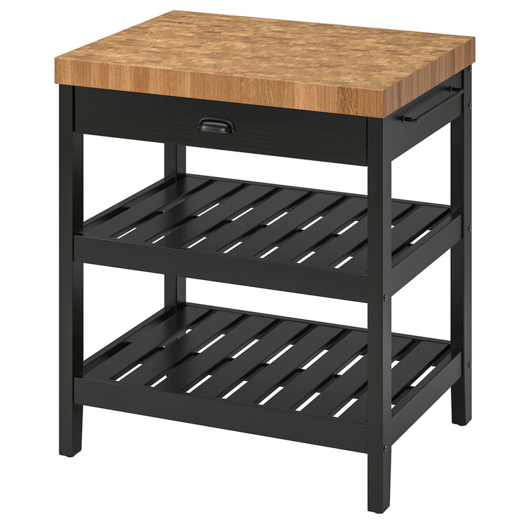 Insula bucatarie Ikea Vadholma 79x63x90 (Negru/Stejar) cumpără în ...