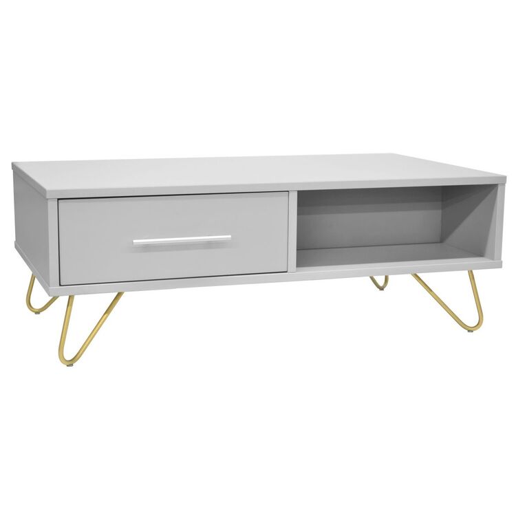 Masa pentru reviste DP Mia cu sertare (Grey/Gold) cumpără în Chișinău ...