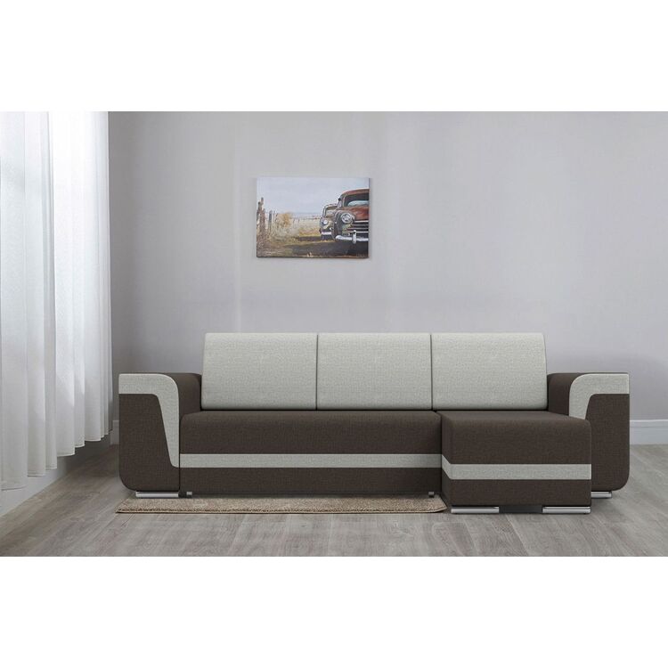 Canapea de colt Stolline Marrakesh (Brown Dark/Beige-Gray)