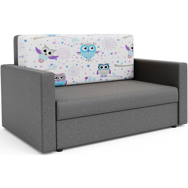 Canapea Space Meble Amerykanka Heven 120 Birds/Sawana21 (Gray) cumpără ...