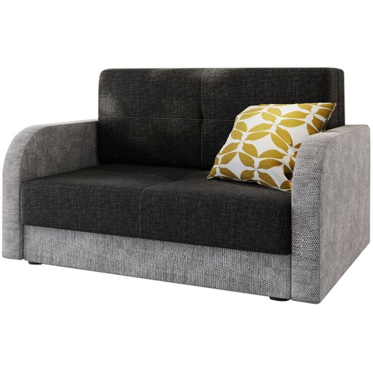 Canapea Space Meble Amerykanka Twice 120 Kornet 10/Kornet 18 (Black/Gray Light)