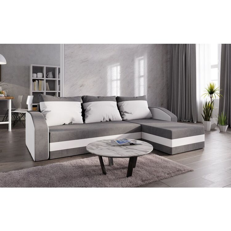 Canapea de colt Space Meble Helios Bis Mikrofaza 50/Mikrofaza 31 (Gray ...