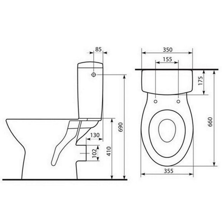 Vas WC Cersanit Senator K100-139/210 (White) cumpără în Chișinău ...