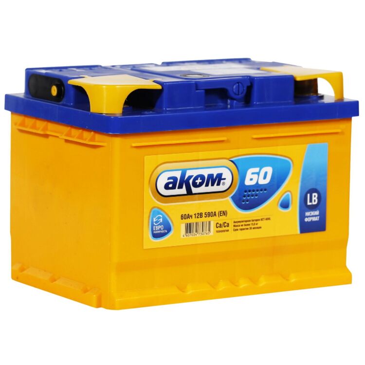 Аккумулятор Akom Euro LB 6CT-60VL Euro 60Ah 590A