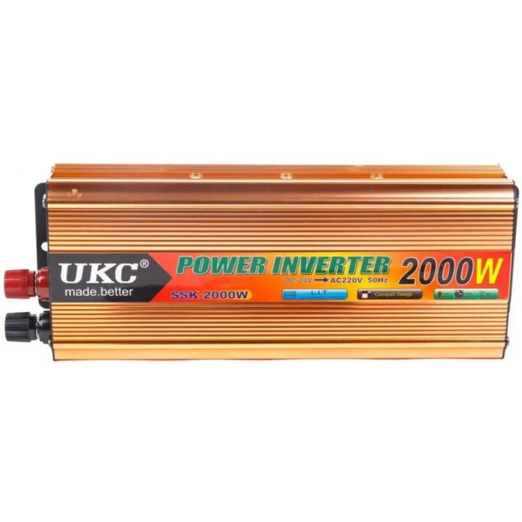 Автомобильный инвертор UKC SSK-2000W (Gold) купить в Кишиневе, Молдове | SMADSHOP.MD