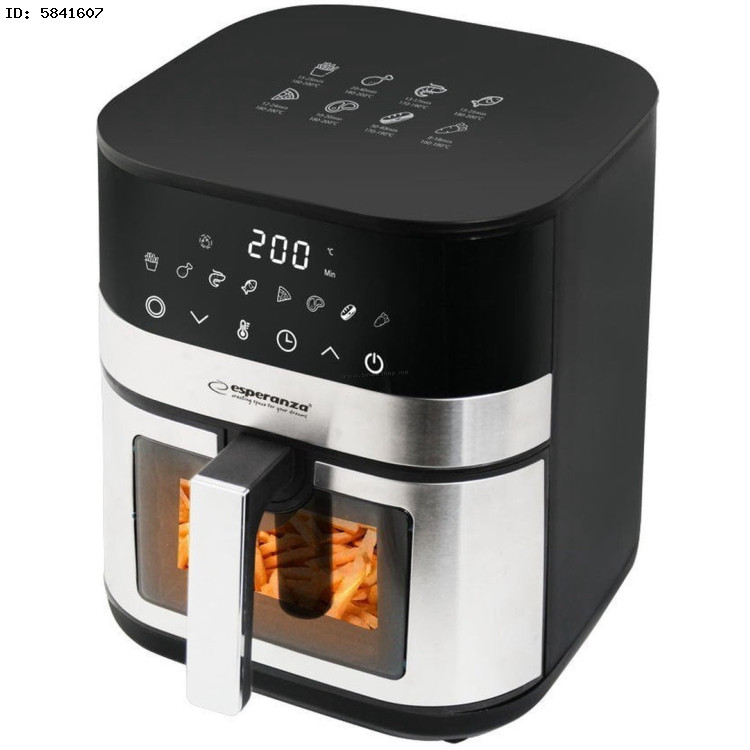 Friteuza cu aer cald Esperanza Alla Griglia EKA003 (Inox/Black) cumpără ...