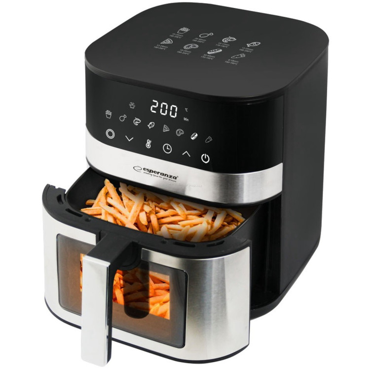 Friteuza cu aer cald Esperanza Alla Griglia EKA003 (Inox/Black) cumpără ...