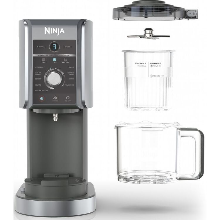 Aparat de preparat inghetata Ninja CREAMi Deluxe 10-in-1 NC501EU (Inox ...