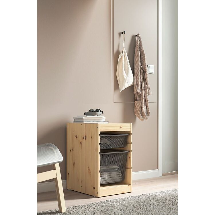 Etajera Ikea Trofast 2 cosuri 32x44x52 (Pin/Gri Inchis) cumpără în ...