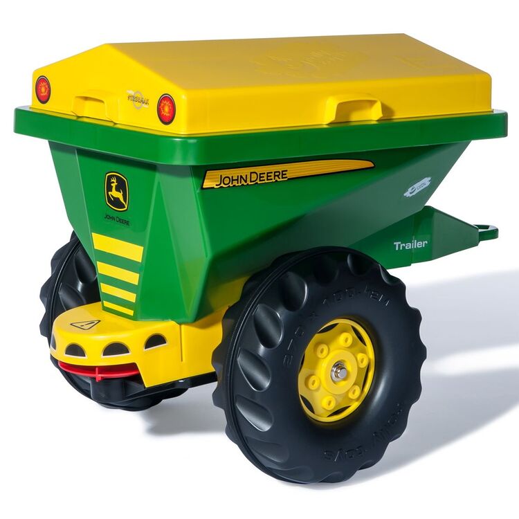 Remorca pentru tractor cu pedale RollyToys John Deere 125111 (Green/Yellow)