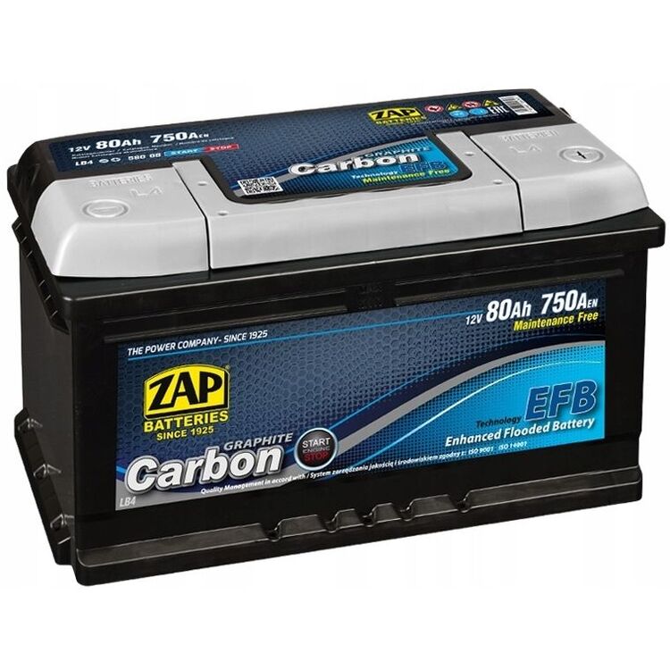 Аккумулятор Zap Carbon EFB 80Ah 750A купить в Кишиневе, Молдове ...
