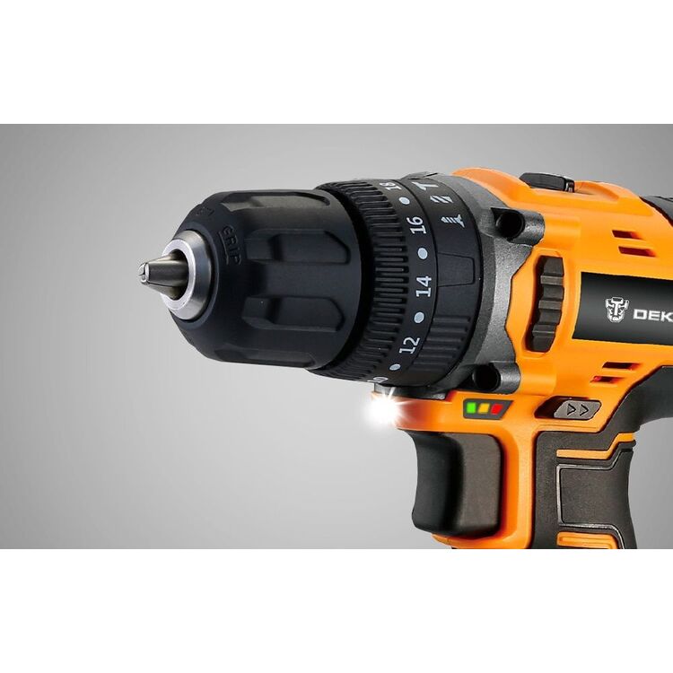Аккумуляторная дрель-шуруповерт Deko Tools DKCD12XL01-H5 (Yellow/Black ...