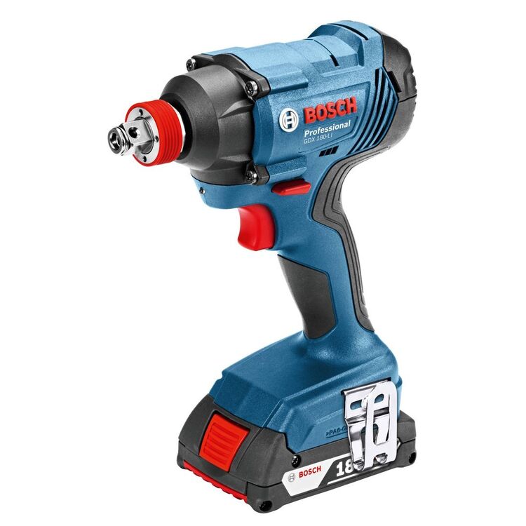 Аккумуляторный гайковерт Bosch GDX 180-LI + GBA 18V 2.0Ahx2 + GAL 18V-40