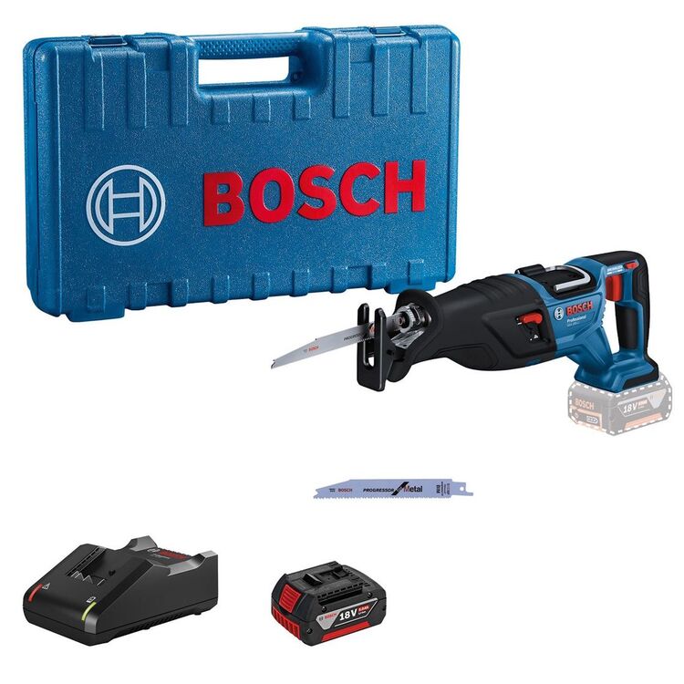 Аккумуляторная сабельная пила Bosch GSA 185-LI + GBA 18V 5.0Ah + AL 18V ...