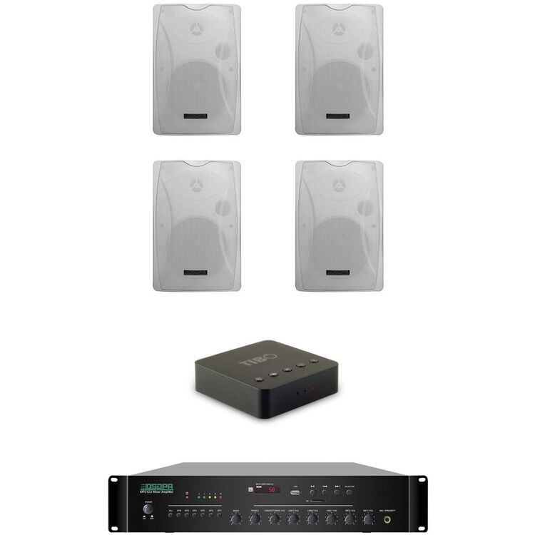 Набор усилитель + аудио стример + акустическая система DSPPA MP212U+DSP8063+Bond3 (Black/White ...