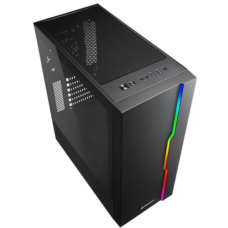 Корпус Sharkoon RGB SLIDER (Black) купить в Кишиневе, Молдове | SMADSHOP.MD