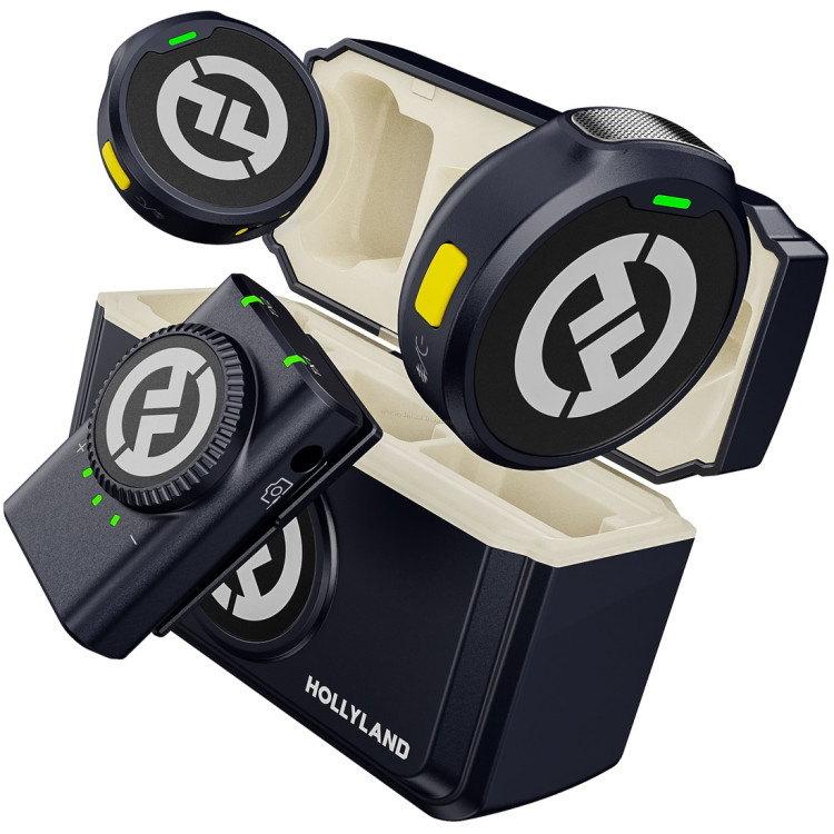 Microfon cu buclă fara fir Hollyland Lark M2 Camera (Shine Charcoal ...