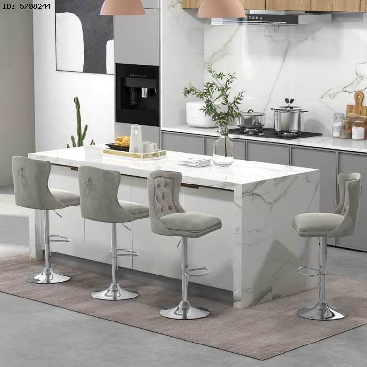 Set scaune de bar Costway JV11441GR-2 (Grey) cumpără în Chișinău ...