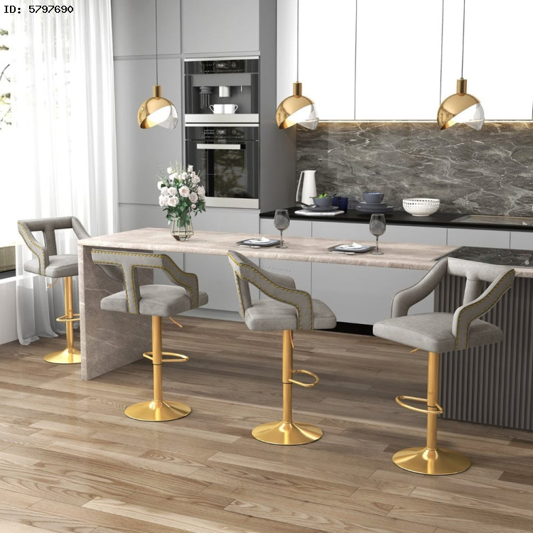 Set scaune de bar Costway JV11443GR-2 (Grey) cumpără în Chișinău ...