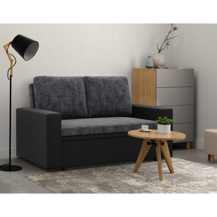 Диван Magnifico Meble Luna 148x90x87 Lawa 17/Real 11 (Dark Grey/Black ...