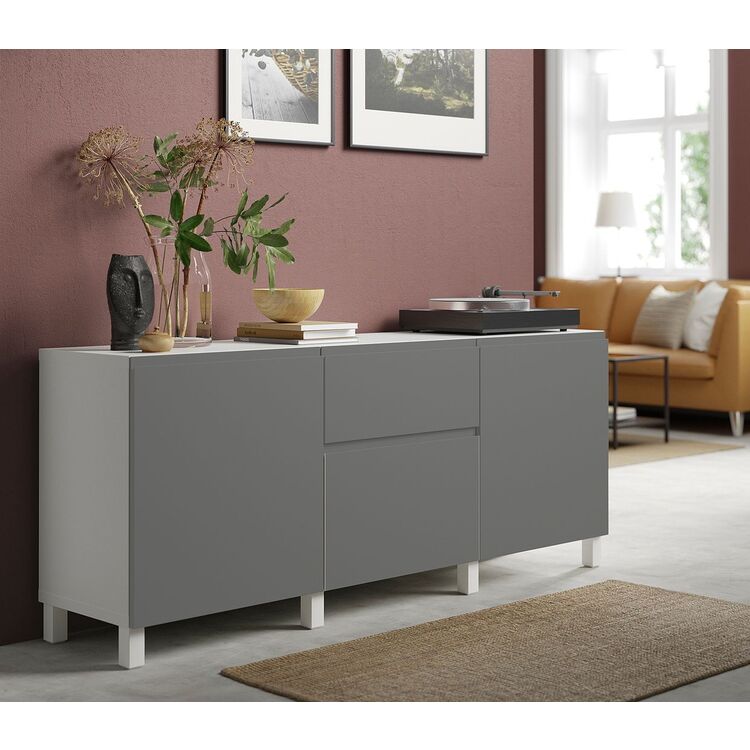 Tumba Ikea Besta/Vasterviken/Stubbarp glisiera sertar cu sistem apasare ...