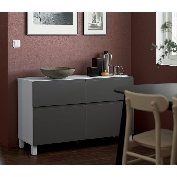 Tumba Ikea Besta/Vasterviken/Stubbarp glisiera sertar cu sistem apasare ...