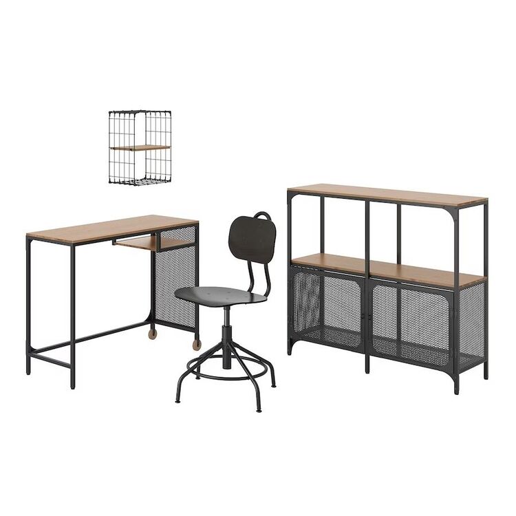 Set de mobila pentru oficiu Ikea Fjällbo/Kullaberg/Gullhult scaun ...