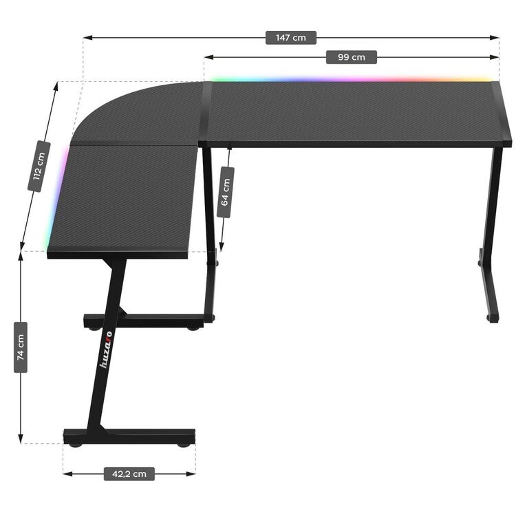 Masa de calculator gaming Huzaro Hero 6.0 (Black) cumpără în Chișinău ...