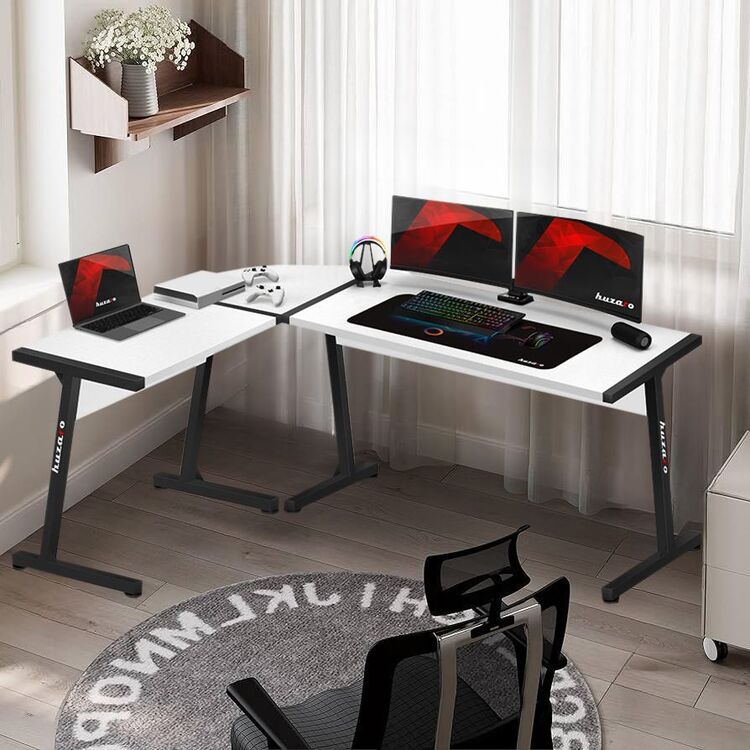 Masa de calculator gaming Huzaro Hero 6.0 (White/Black) cumpără în ...
