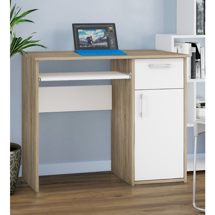 Masa de calculator Magnusplus Maja 0.9m (Sonoma Oak/White) cumpără în ...