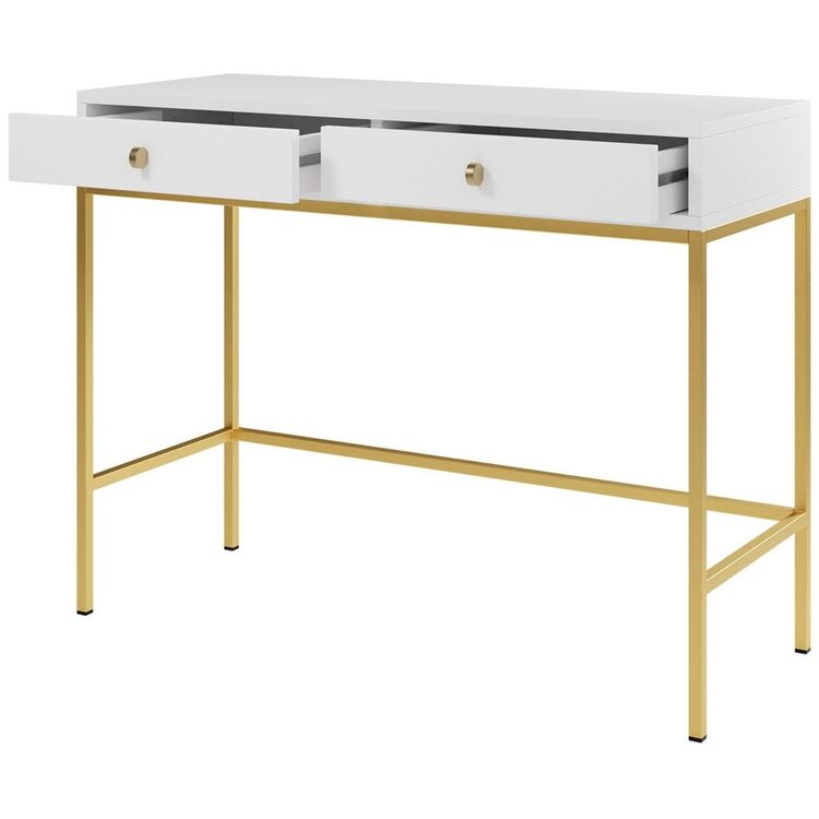 Masa auxiliara Mirjan24 Tonkor TT104/Mono MT104 (White/Gold) cumpără în ...