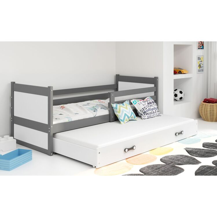 Pat BMS Group Rico cu pat retractabil 90x200 (Graphite/White) cumpără ...