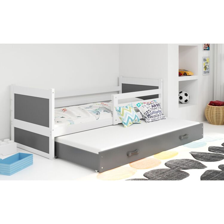 Pat BMS Group Rico cu pat retractabil 90x200 (White/Graphite) cumpără ...