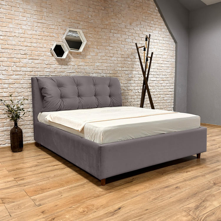 Pat Charmbed Confort Adaline Modern 140x200 Velluto 16 (Grey/Walnut ...