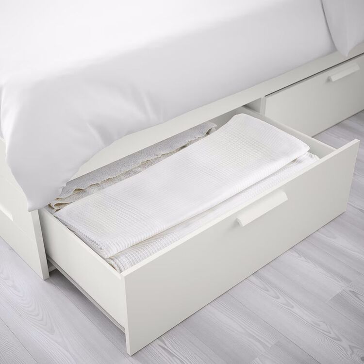 Кровать Ikea Brimnes с ящиками 140x200 (Белый) купить в Кишиневе ...