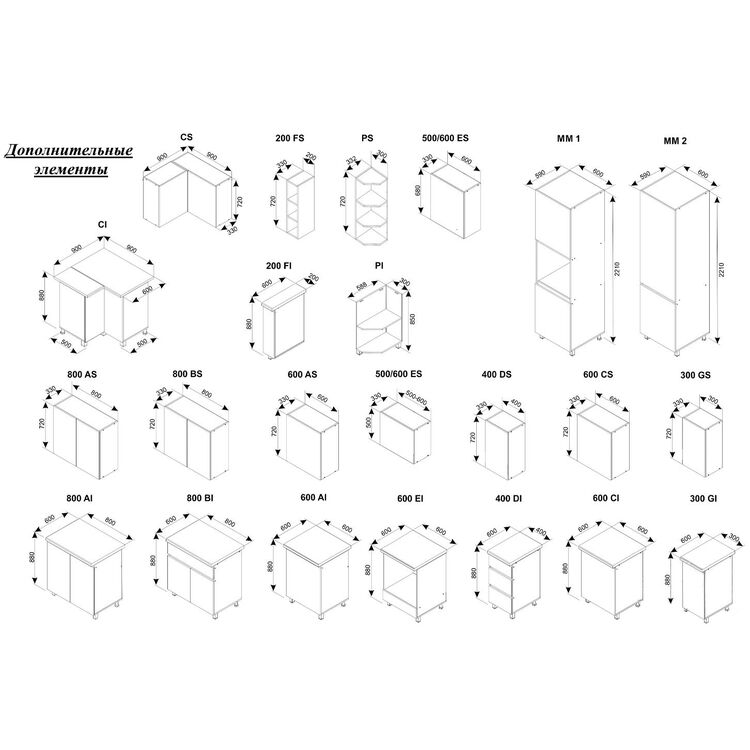 Bucatarie modulara Ambianta Astra 2.6m (Gri Deschis/Grafit) cumpără în ...