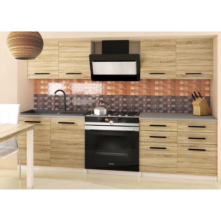 Bucatarie Belini Kompakto2 TOR KOMPAKTO2/3/WT/DS/0/B1 1.6m (Sonoma Oak) cumpără în Chișinău ...