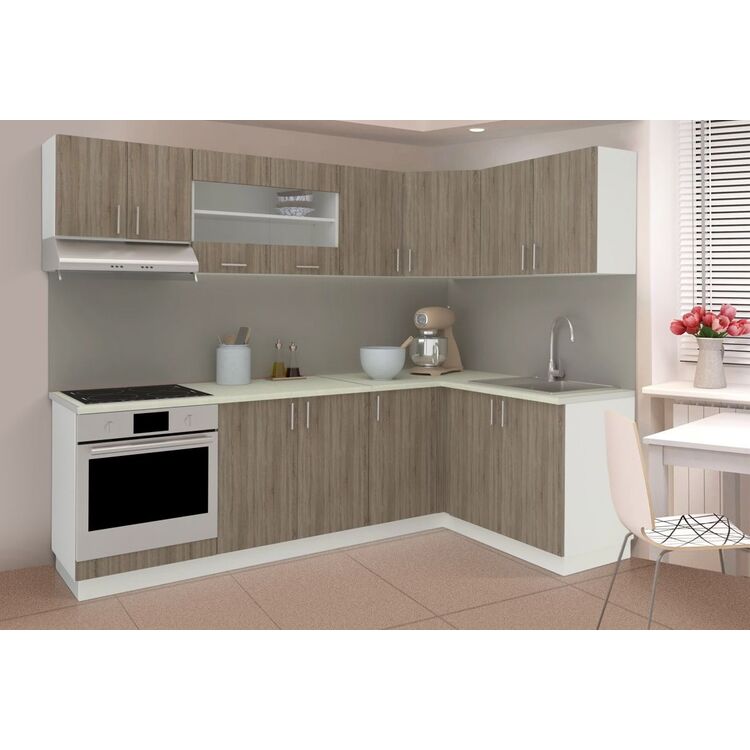 Bucatarie Haaus Karo V34 2.4x1.4m (Dark Sonoma Oak/White) cumpără în Chișinău, Moldova | SMADSHOP.MD