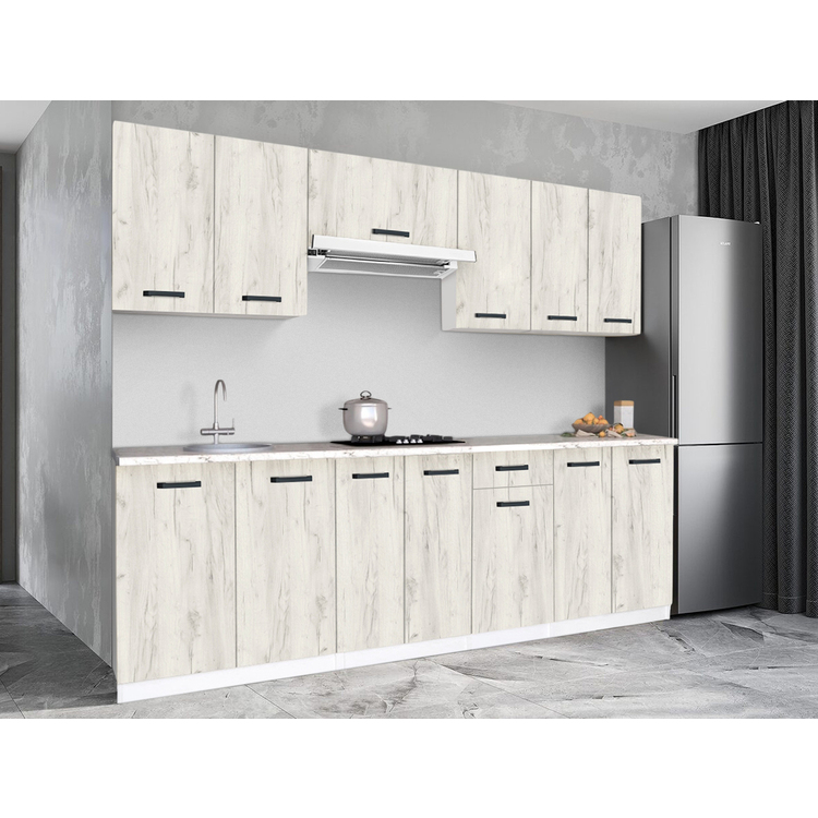 Bucatarie Samanta Exclusive 4 2.4m (White/White Craft Oak) cumpără în Chișinău, Moldova ...