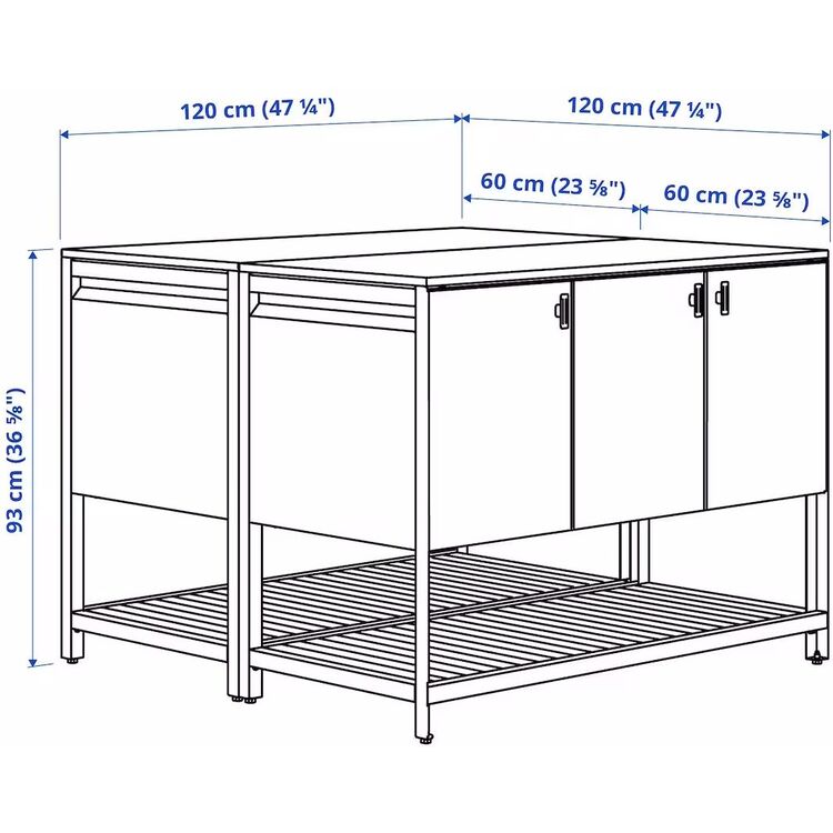 Insula bucatarie Ikea Batskar 120х120 (Gri Inchis) cumpără în Chișinău ...