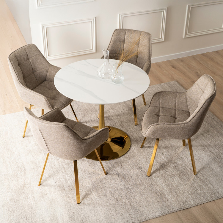 Masa Mebel Elite Sander (White/Gold) cumpără în Chișinău, Moldova ...