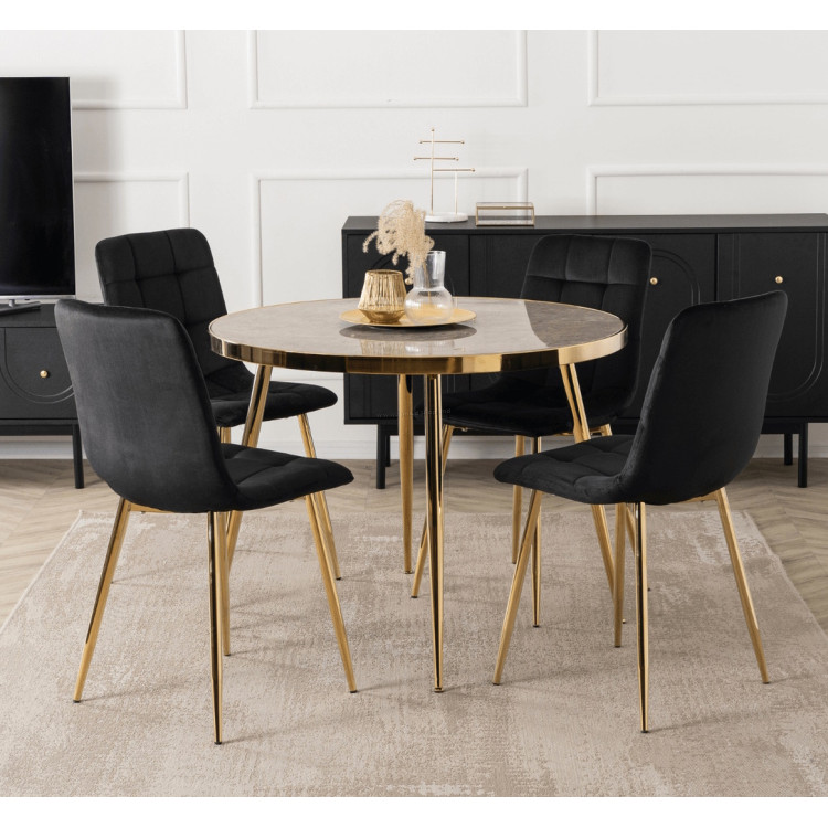 Masa Mebel Elite Tinga 100 (Grey Marble/Gold) cumpără în Chișinău ...