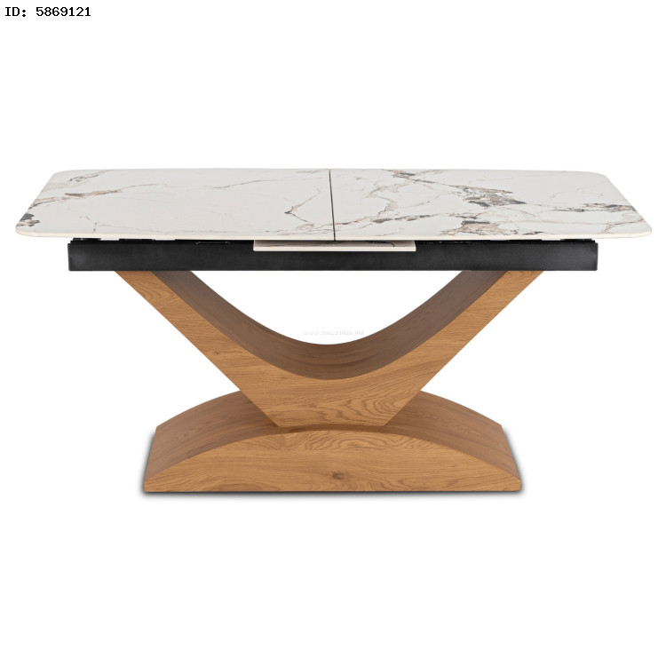 Masa extensibila Mebel Elite Alicante 160/200 (White Marble/Oak ...