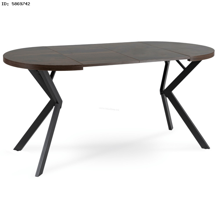 Masa extensibila Mebel Elite Dorian 80-160 (Walnut/Black) cumpără în ...