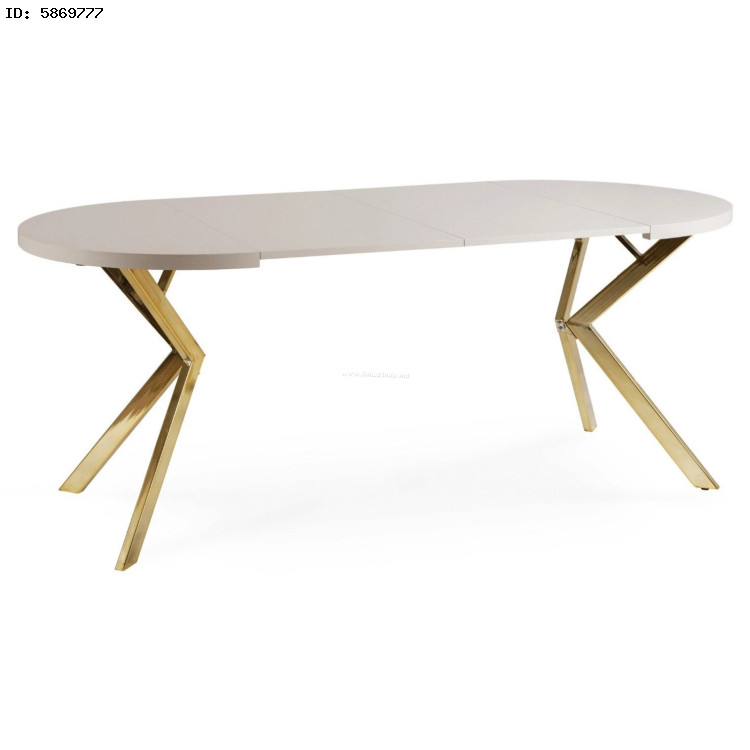 Masa extensibila Mebel Elite Lugo 90-190 (Cashmere/Gold) cumpără în ...