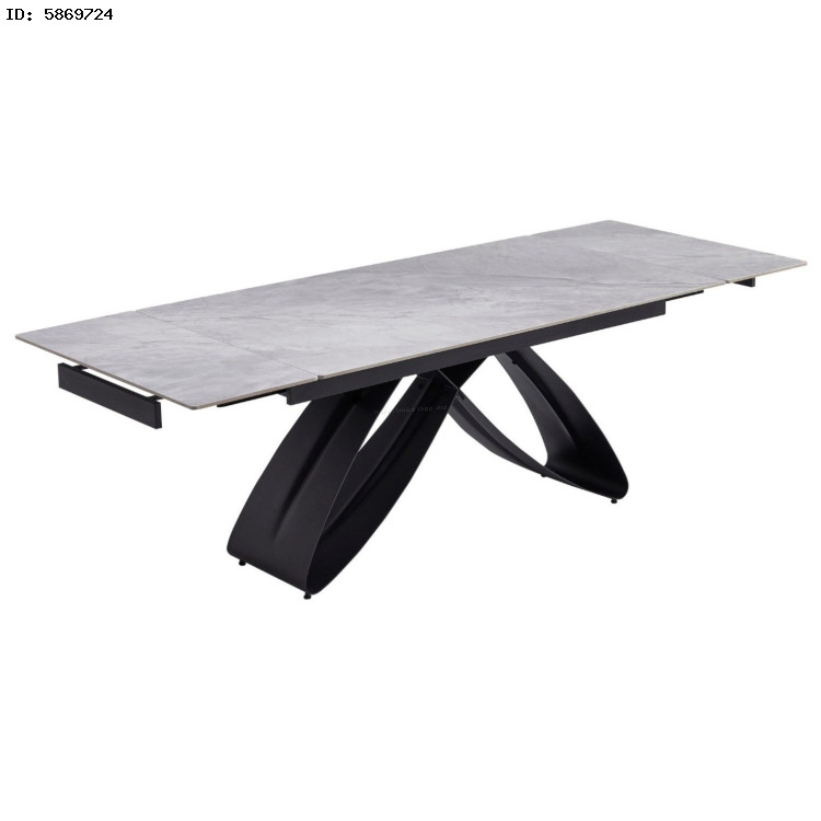 Masa extensibila Mebel Elite Luigi 160/240 (Grey Marble/Black) cumpără ...