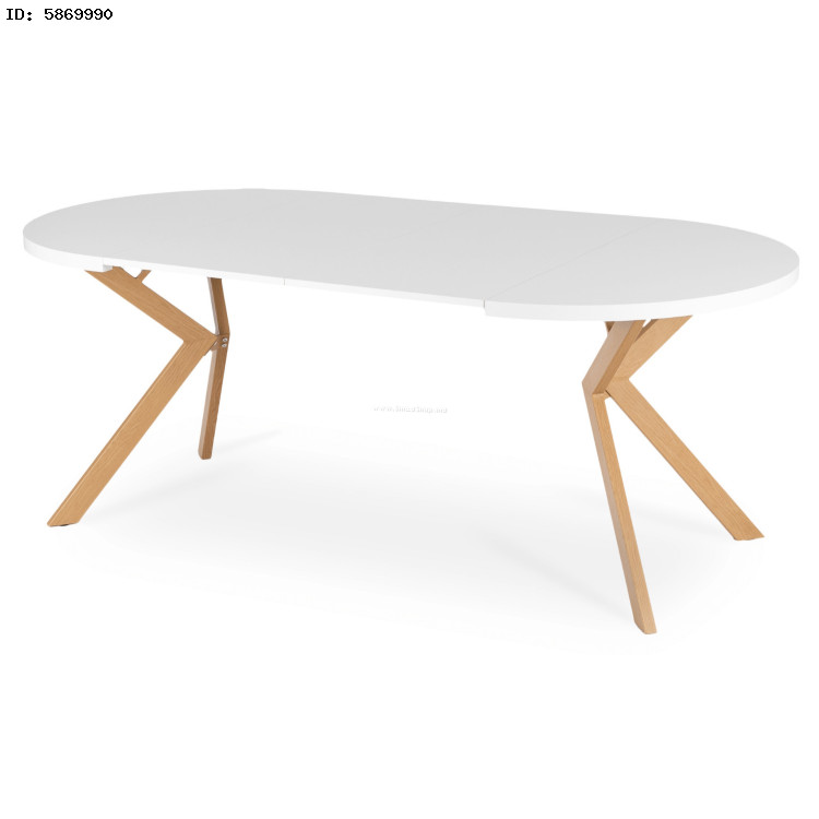 Masa extensibila Mebel Elite Lukas 100-250 (White/Scandinavian Oak ...